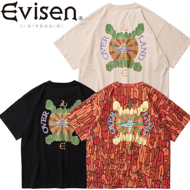 Evisen Skateboards tシャツ エヴィセン OVERLAND 2.5 S/S TEE Black Orange Camo ...