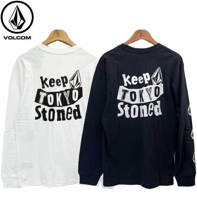 VOLCOM（ボルコム） tシャツ KEEP TOKYO STONED Long Sleeve Tee JAPAN Limted Black White 日本限定 長袖tシャツ カットソー ...