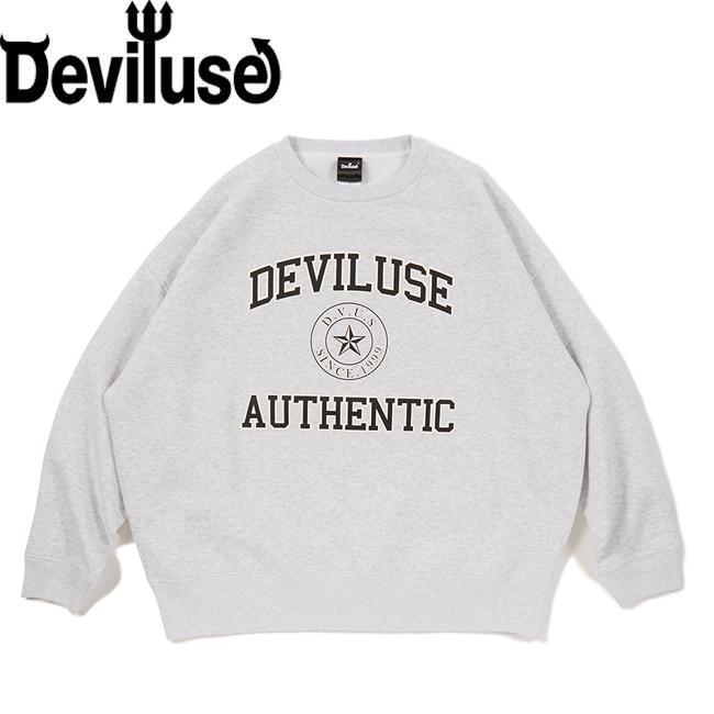 トレーナー Deviluse デビルユース Authentic Crew Neck Sweat Ash FW24112 クルーネック スウェット メンズ レディース : fw24111 ...