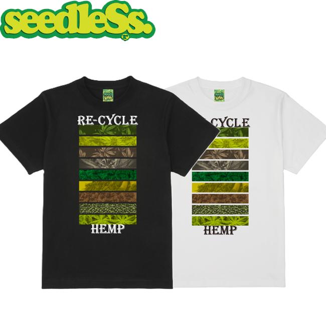 seedleSs（シードレス） tシャツ HEMP RE-CYCLE S/S T-SHIRTS Black White 半袖Tシャツ ショート ...