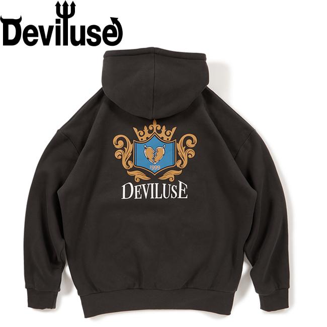 パーカー Deviluse デビルユース Emblem Pullover Hooded Black プルオーバーフード スウェット メンズ レディース : STORMY Yahoo!店 ...