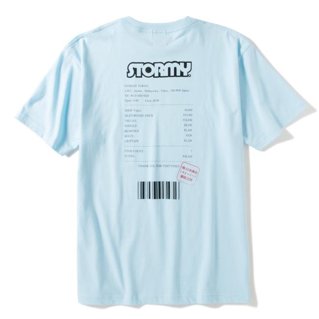 STORMY 期間限定ポイント10倍！tシャツ ストーミー Receipt S/S T-SHIRTS Light Blue 半袖Tシャツ ...