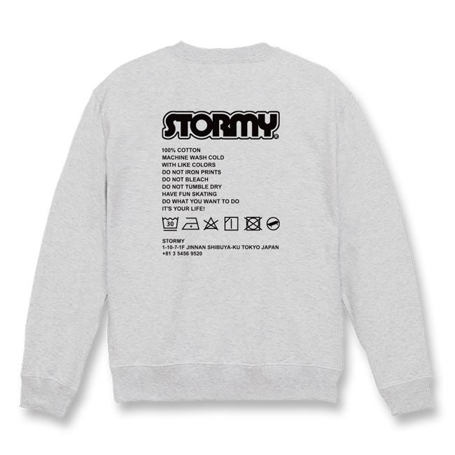 STORMY（ストーミー） トレーナー Care Label 2 CREW SWEAT Ash クルーネック スウェット メンズ レディース ...