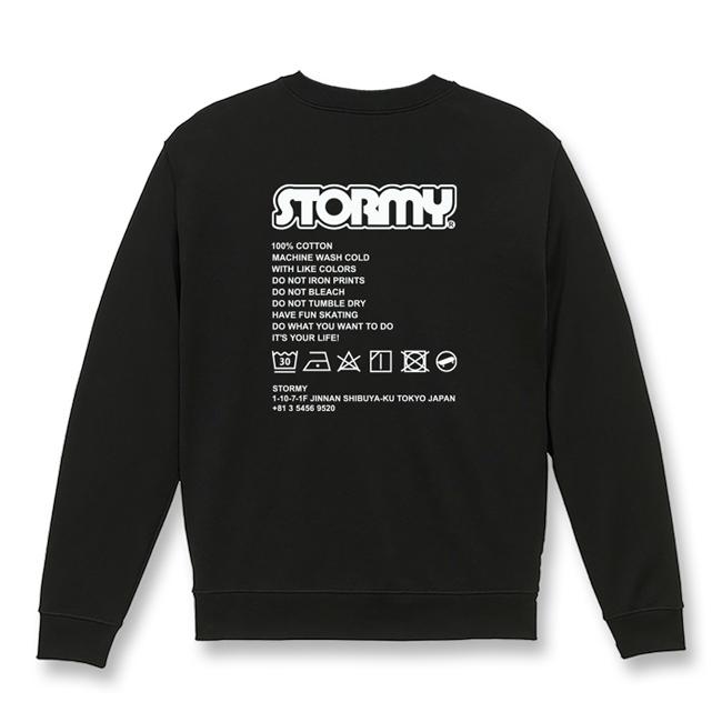 STORMY（ストーミー） トレーナー Care Label 2 CREW SWEAT Black クルーネック スウェット メンズ ...