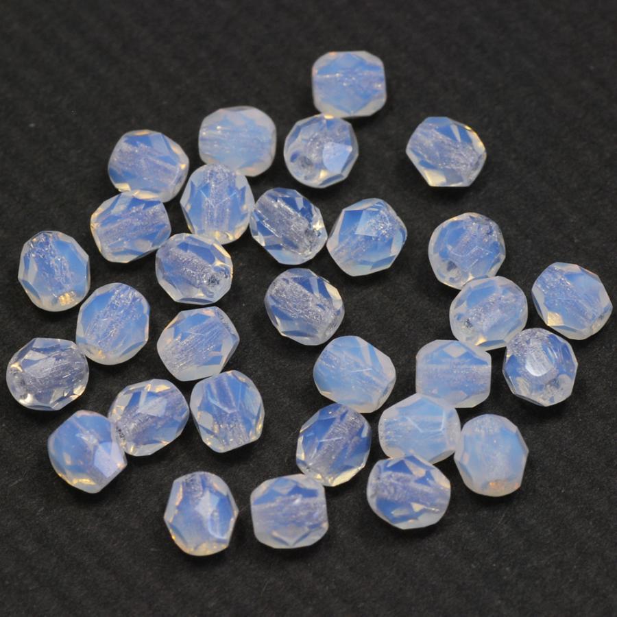 FP ファイヤーポリッシュ ホワイトオパール 4mm チェコビーズ : ビーズショップ・ストロビーズ - 通販 - Yahoo!ショッピング