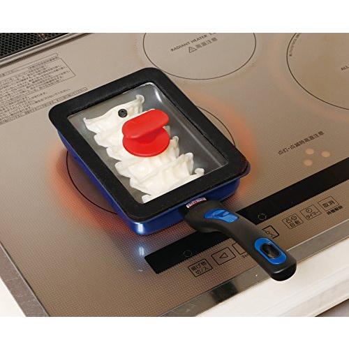 谷口金属 シリコン玉子焼きカバー レッド 13×18cm 【エッグパン専用 角型 長方形 鍋ふた 鍋蓋 フライパン蓋 シリコン 卵焼き 中が ...