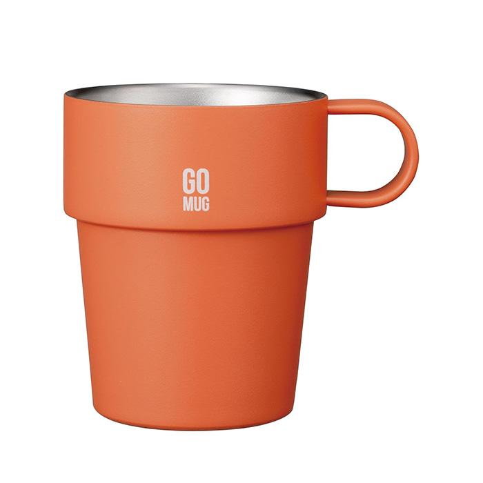 シービージャパン ステンレスマグ 真空断熱 2層構造 285ml オレンジ 取っ手付き スタッキングできる ゴーマグST. コンビニ コーヒーカップ GOMUG : Shop Trade ...