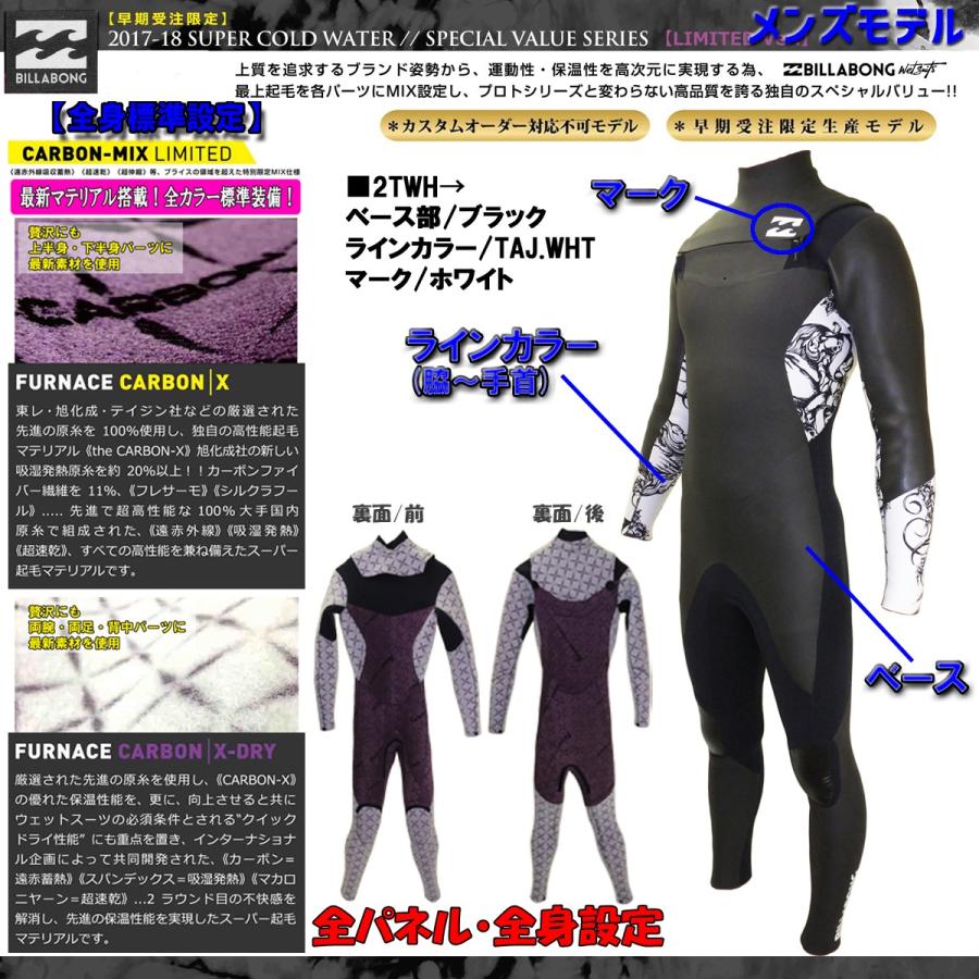 BILLABONG 17-18 ビラボン 2017年/2018年 バリュー セミドライ CHESTZIPPER チェスト 品番AH018 ...