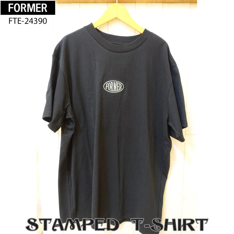 24 FORMER フォーマー Tシャツ STAMPED T-SHIRT シンプル ブラック 黒 ロゴ カジュアル メンズ 2024年秋冬 ...