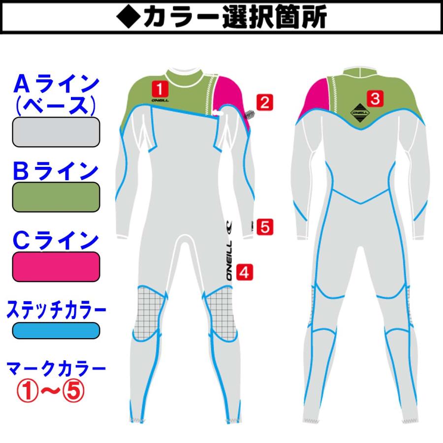 24 O’NEILL オニール スプリング ウェットスーツ ノンジップ カスタム オーダー 春夏 レディース 2024年 XWSS-142A4 ...