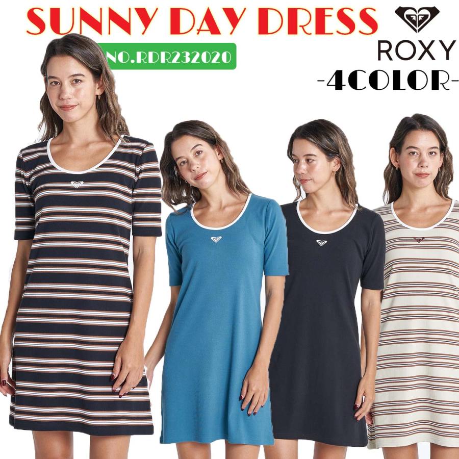 ROXY 23 HS ロキシー ワンピース SUNNY DAY DRESS ボーダー 丸首 ショート丈 レディース RDR232020 日本 ...