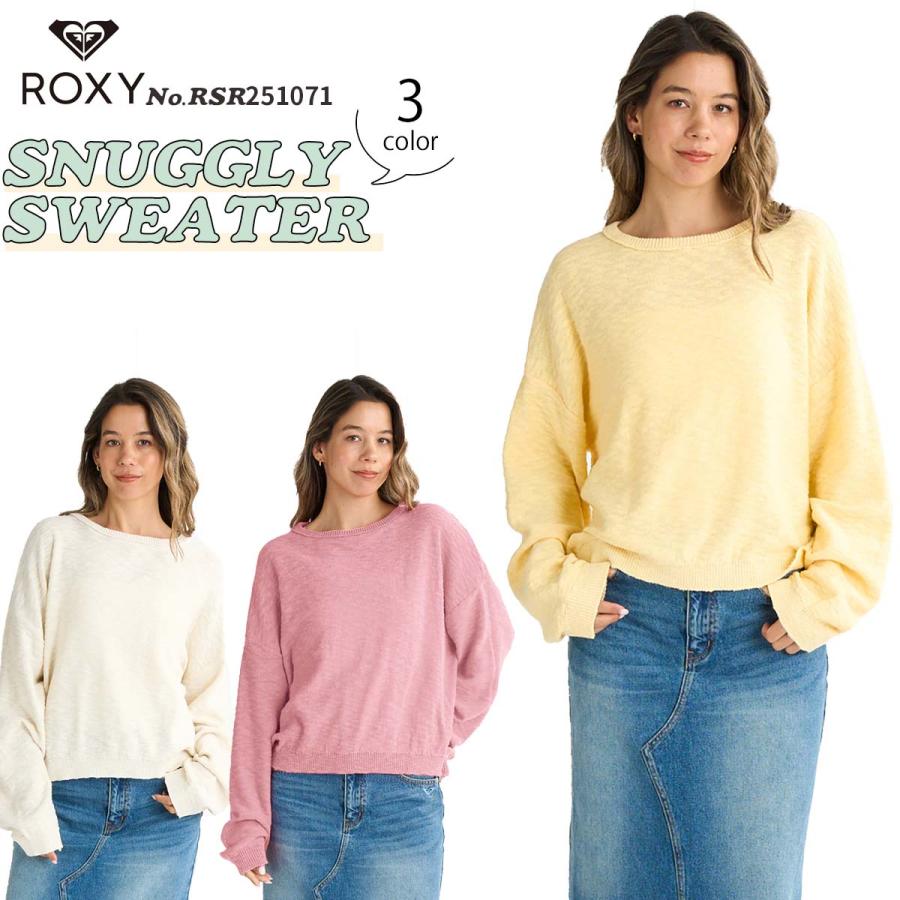 ROXY 25 SS ロキシー スプリングニット SNUGGLY SWEATER トップス 抜け感 ロゴ刺繍 レディース RSR251071 ...