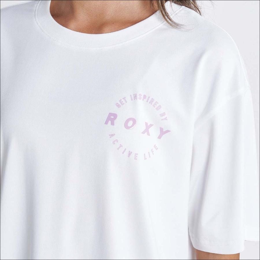 ROXY 23 SS ロキシー フィットネス Tシャツ MY EMOTION TEE 半袖 トップス UVカット 速乾 冷感 ロゴ ジム 運動 ...