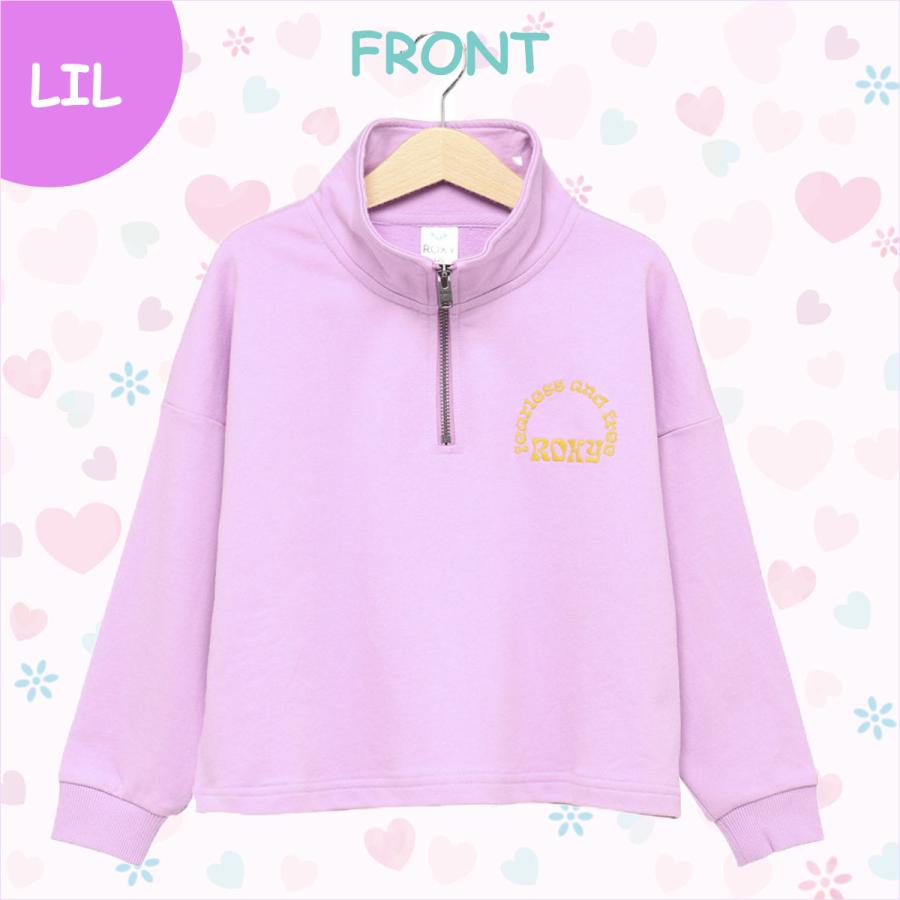 ROXY 23 FW ロキシー キッズ ハーフジップ MINI BEACH HALF ZIP コットン デイリー サーフィン ガールズ ...