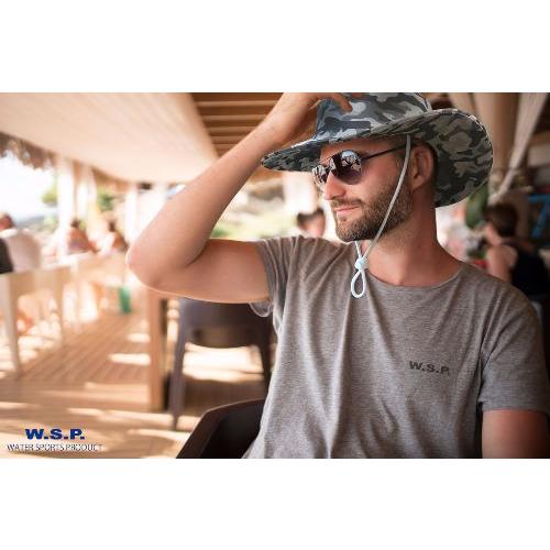 サーフハット メンズ ビーチハット 22 W.S.P. ダブルエスピー WATERMAN SUN HAT 帽子 アウトドア サーフィン UVカット UPF50 レジャー 2022年春夏 日本 ...