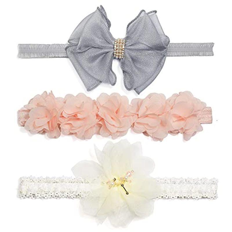 BIANHUAN ベビー ヘアバンド 赤ちゃん へあバンド キッズ 3点セット 子供 こども 女の子 カチューシャ おしゃれ かわいい 出産