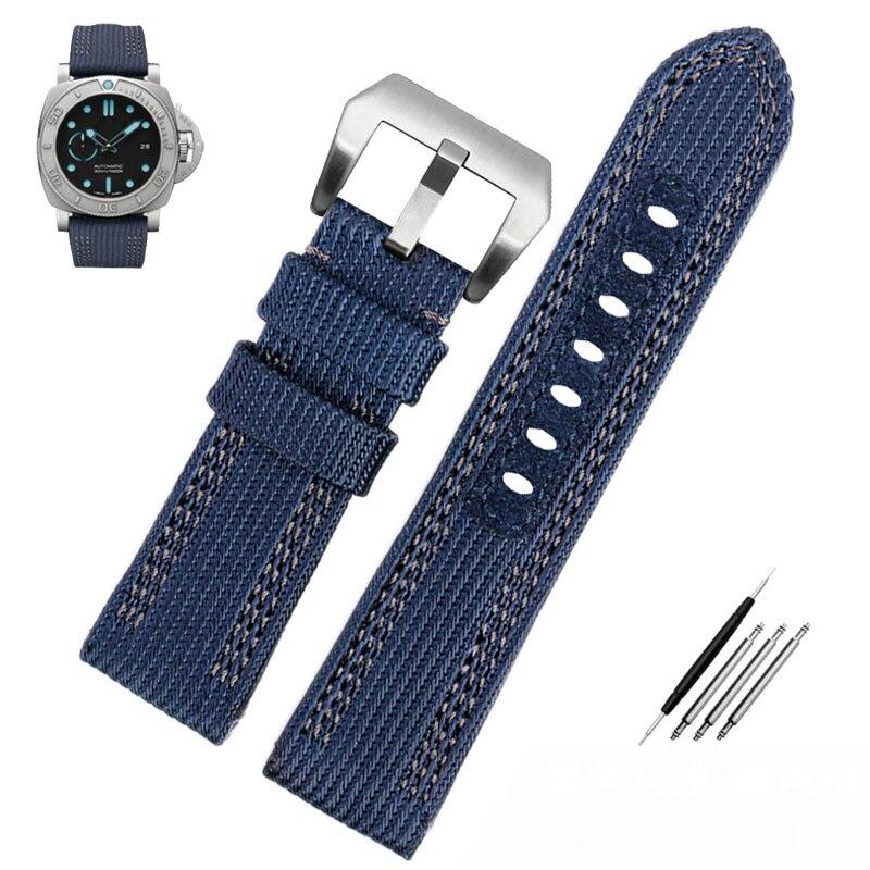 パネライ時計 など 高品質 メンズウォッチ キャンバス ナイロンバンド 24mm 26mm : STRAP24JP - 通販 - Yahoo!ショッピング