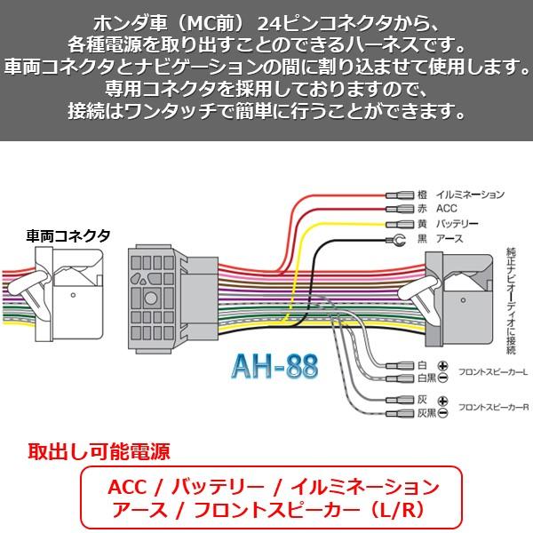 STREET（車） ホンダ 電源 取り出し 分岐 配線 ケーブル 24ピン コネクタ カプラ MC前 ストリート AH-88 : STRASSE EC Yahoo!店 - 通販 - Yahoo ...