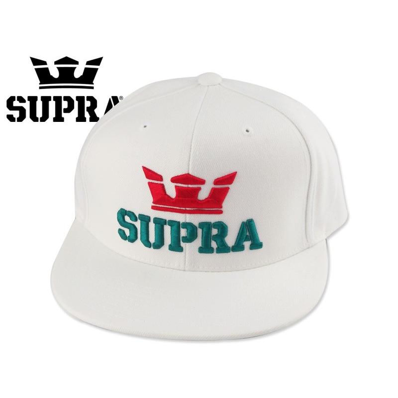 SUPRA【スープラ】ABOVE SNAPBACK WHITE/RED/TEA スナップバック ホワイト/レッド/ティー 17903 ...