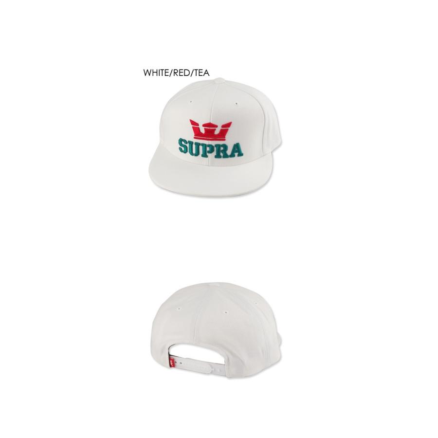 SUPRA【スープラ】ABOVE SNAPBACK WHITE/RED/TEA スナップバック ホワイト/レッド/ティー 17903 ...