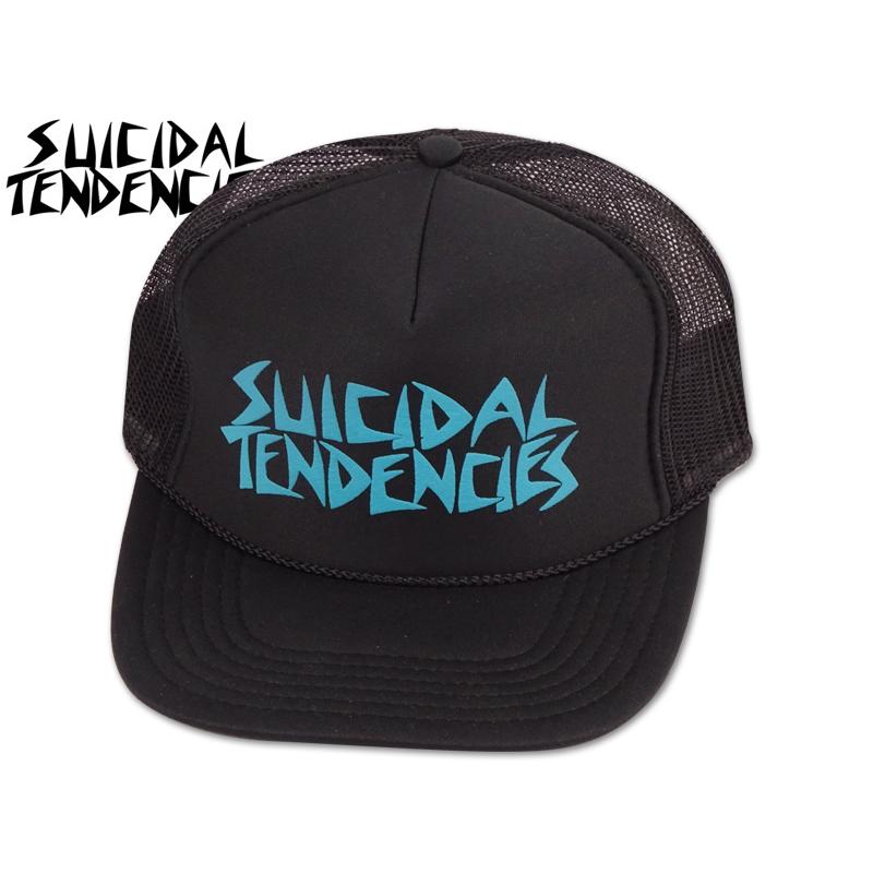 Suicidal Tendencies SUICIDAL TENDENCIES スーサイダル・テンデンシーズ FLIP-UP MESH CAP BLACK/AQUAメッシュアキャップ ブラック ...