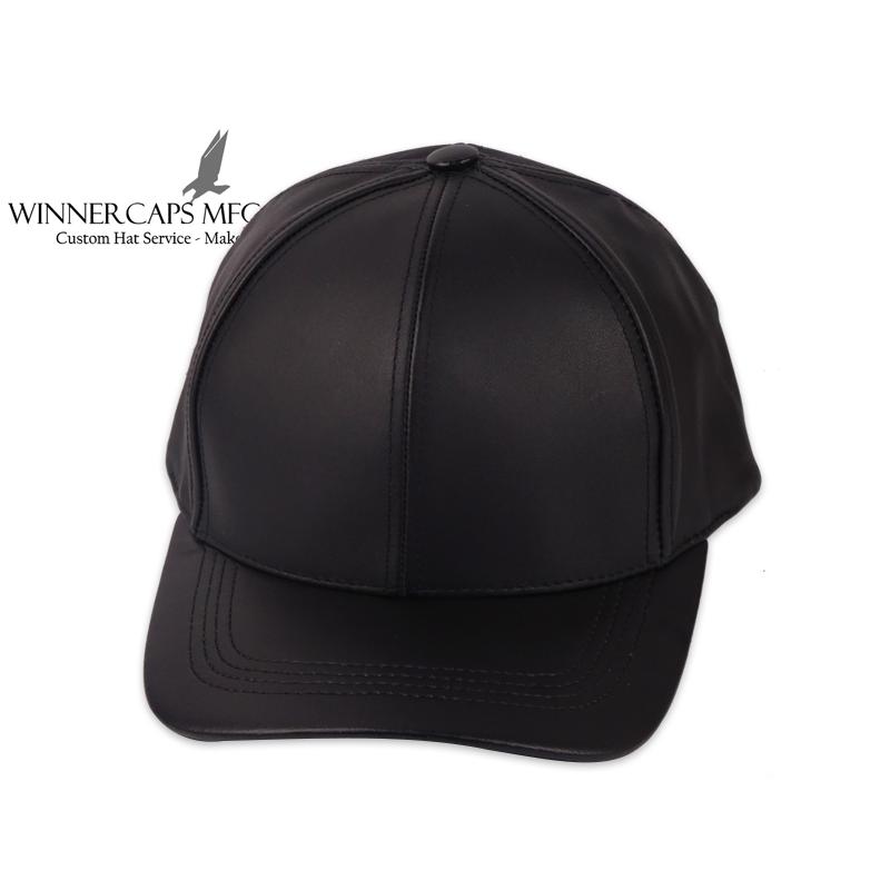 EMSTATE by WINNER CAP ウィナーキャップ WC COWHIDE LEATHER 5PANEL BLACK レザーキャップ ...