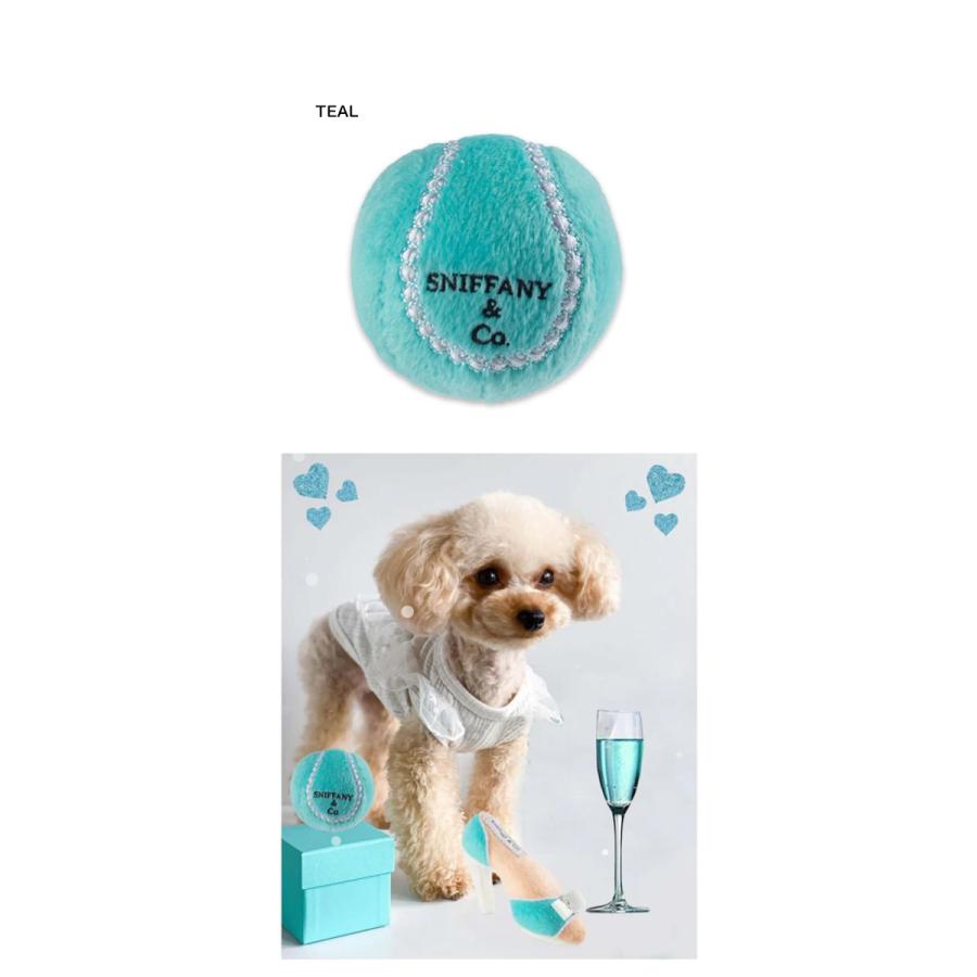 Dog Diggin Designs ドッグディギンデザインズ Sniffany & Co Tennis Ball Petite Teal ...