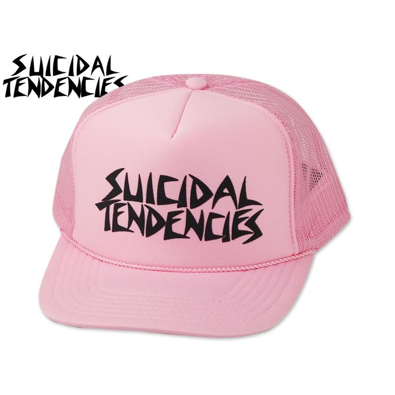 Suicidal Tendencies SUICIDAL TENDENCIES スーサイダル・テンデンシーズ FLIP-UP PRINT MESH CAP PINK/BLACK メッシ ...