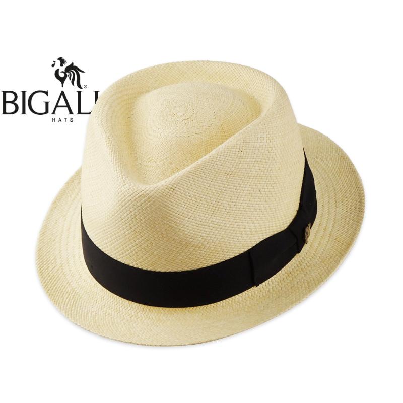 BIGALLI ビガリ PANAMA STRAW BOSTON TRILBY HAT NATURAL パナマ ストローボストン ハット ...