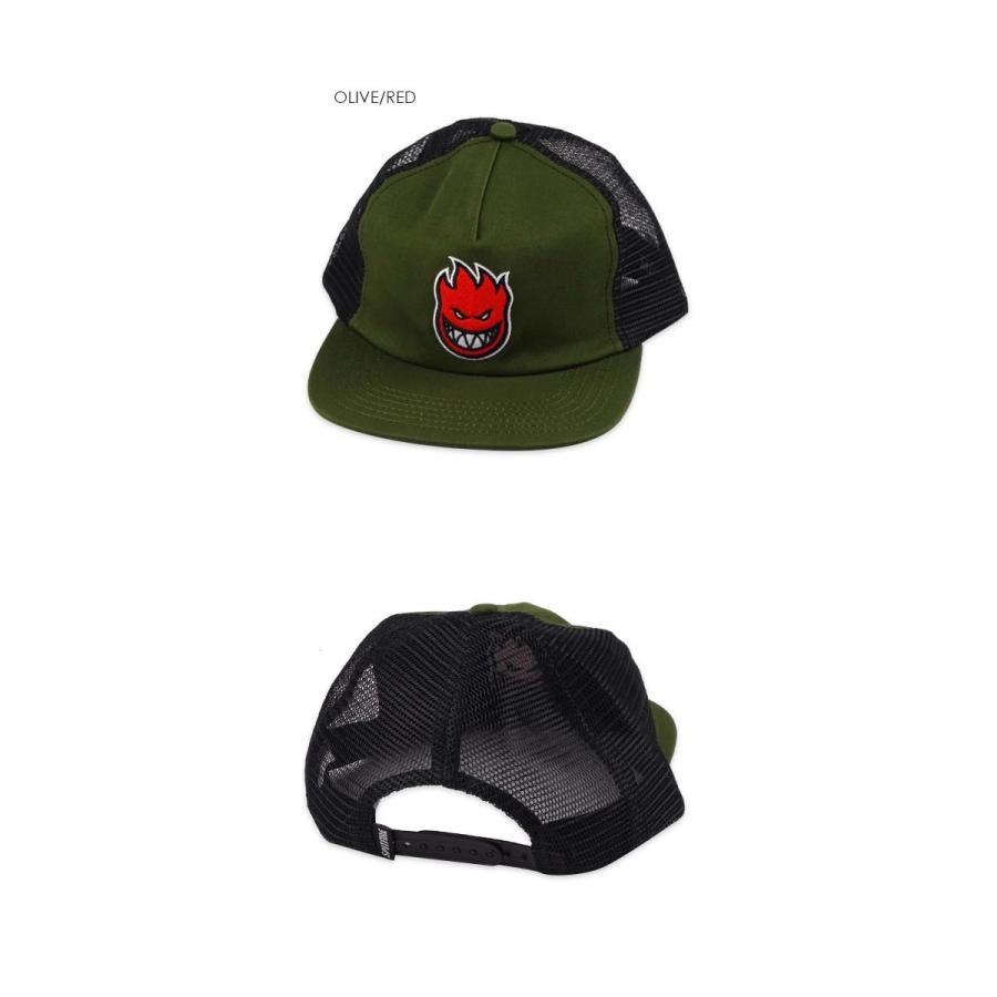 SPITFIRE WHEELS スピットファイヤー BIGHEAD FILL TRUCKER MESH CAP OLIVE/RED メッシュ ...