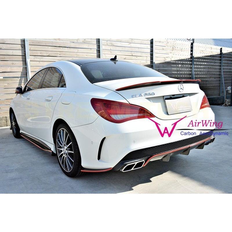 BENZ メルセデス ベンツ W117 C117 CLA45 AMG用 AMGタイプ カーボン リアディフューザー リアリップ リアアンダースポイラー 綾織カーボン CLA 180 250 ...