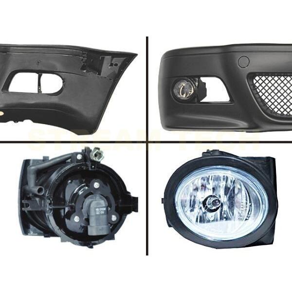 BMW E46 3シリーズ クーペ用 Mスタイル フロントバンパー PPウレタン製 フォグランプ付き バンパー フロントエアロ エアロパーツ ...