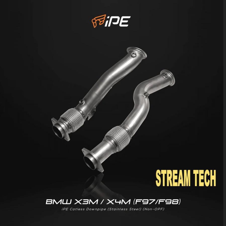iPE イノテック BMW F97 X3M F98 X4M 3.0T 前期用 可変バルブ マフラー ステンレス製 フロントパイプ センターパイプ テールエンド : STREAM TECH ...