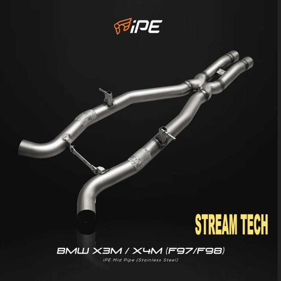 iPE イノテック BMW F97 X3M F98 X4M 3.0T 前期用 可変バルブ マフラー ステンレス製 フロントパイプ センターパイプ テールエンド : STREAM TECH ...