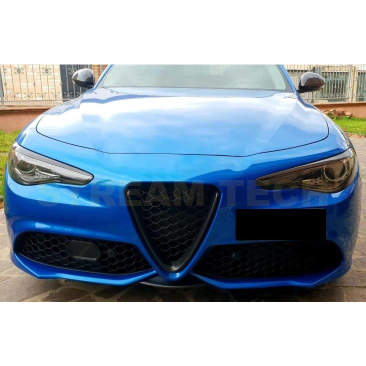 アルファ ロメオ ジュリア 2017年〜用 ドライカーボン アイライン 左右セット カーボンガーニッシュ ヘッドライトパネル カーボンパネル ...