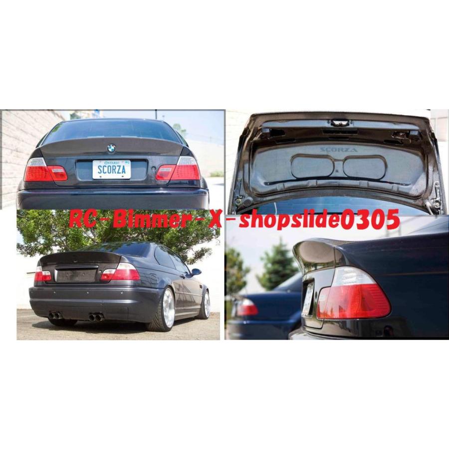 BMW E46 E46M3 クーペ用 CSLタイプ カーボン トランク 軽量化 綾織 2D リア ダックテール クロスカーボン ビーエム 325/330 :RCBM46-JBME460211 ...
