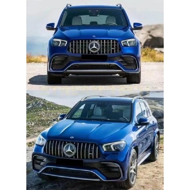 BENZ メルセデス ベンツ W167 C167 GLE用 GLE63 AMGタイプ フロントバンパー PPウレタン製 ボディキット パナメリカーナグリル フロントのみ SUV クーペ 人気 ...