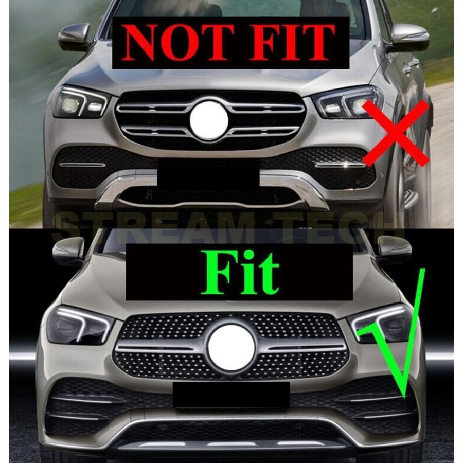 BENZ メルセデス ベンツ W167 C167 GLE 前期用 AMG GTRタイプ パナメリカーナグリル ブラック フロントグリル センターグリル ラジエターグリル GTグリル 人気 ...