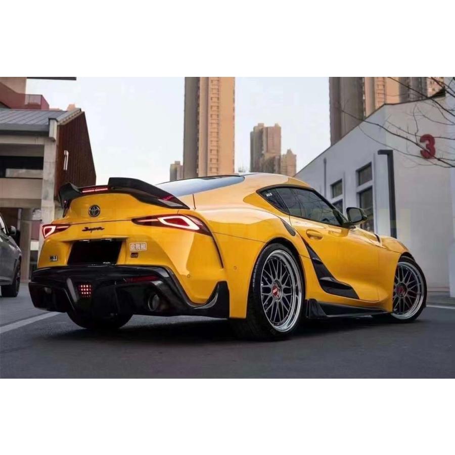 TOYOTA トヨタ A90 A91 GR スープラ用 カーボン エンジンフードガーニッシュ フードヴェント フードスコープ エアロガーニッシュ 綾織カーボン Supra J29 DB ...