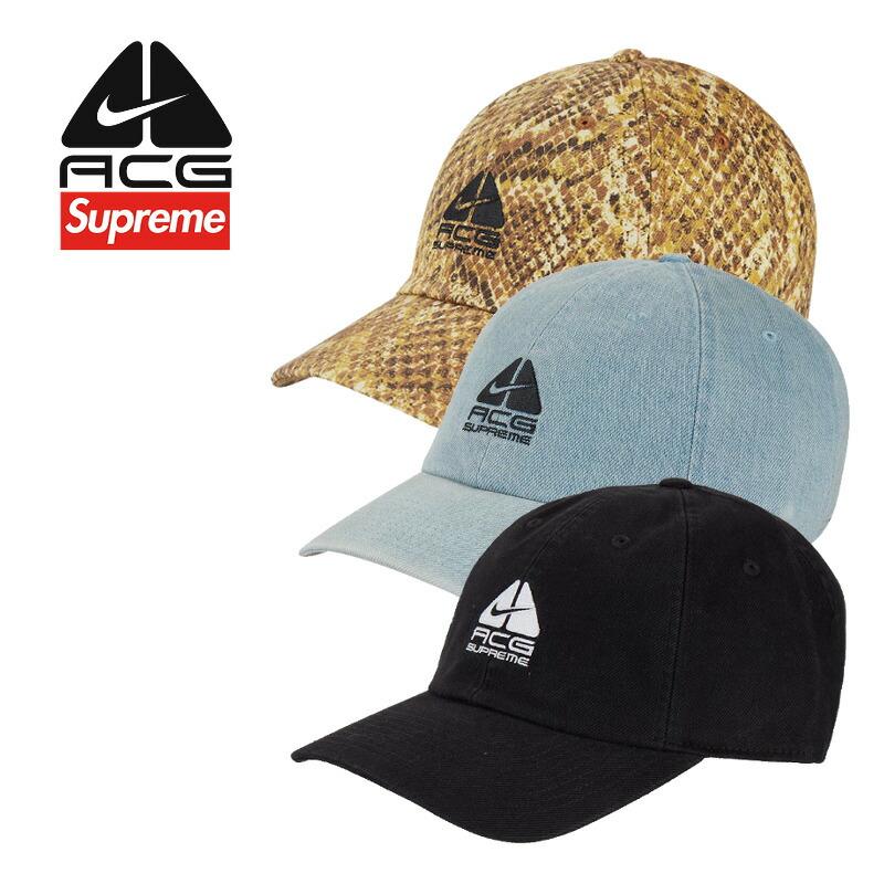 Supreme 22FW Nike ACG Denim 6-Panel シュプリーム ナイキ デニム 6パネル Black Washed Snakeskin size : OPINION ...