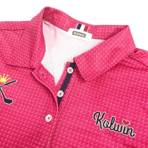 Kolwin kolwin コルウィン 半袖ポロシャツ 総柄 ピンク系 L ゴルフウェア レディース : ブランド古着ストスト - 通販 - Yahoo!ショッピング