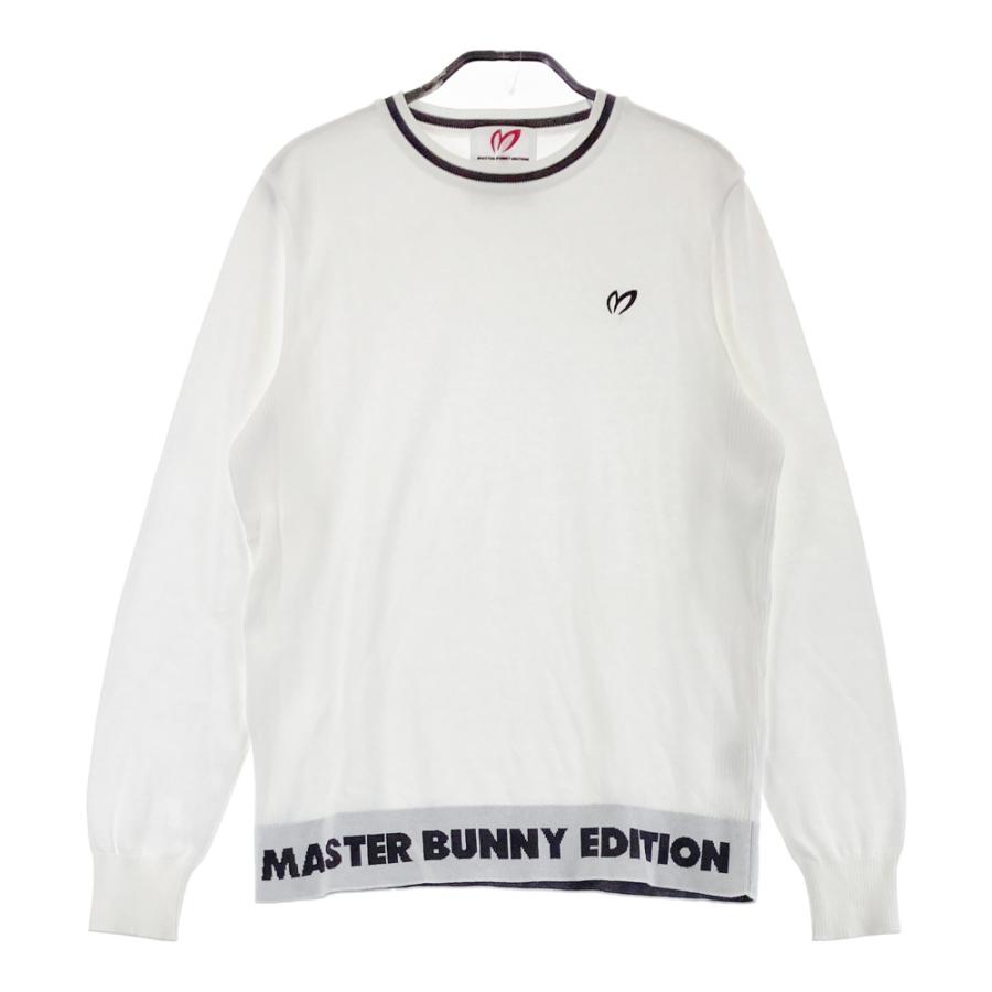 MASTER BUNNY EDITION マスターバニーエディション 長袖ニットセーター 裾ロゴ ホワイト系 4 ゴルフウェア メンズ : ブランド古着ストスト - 通販 - Yahoo!ショッピング
