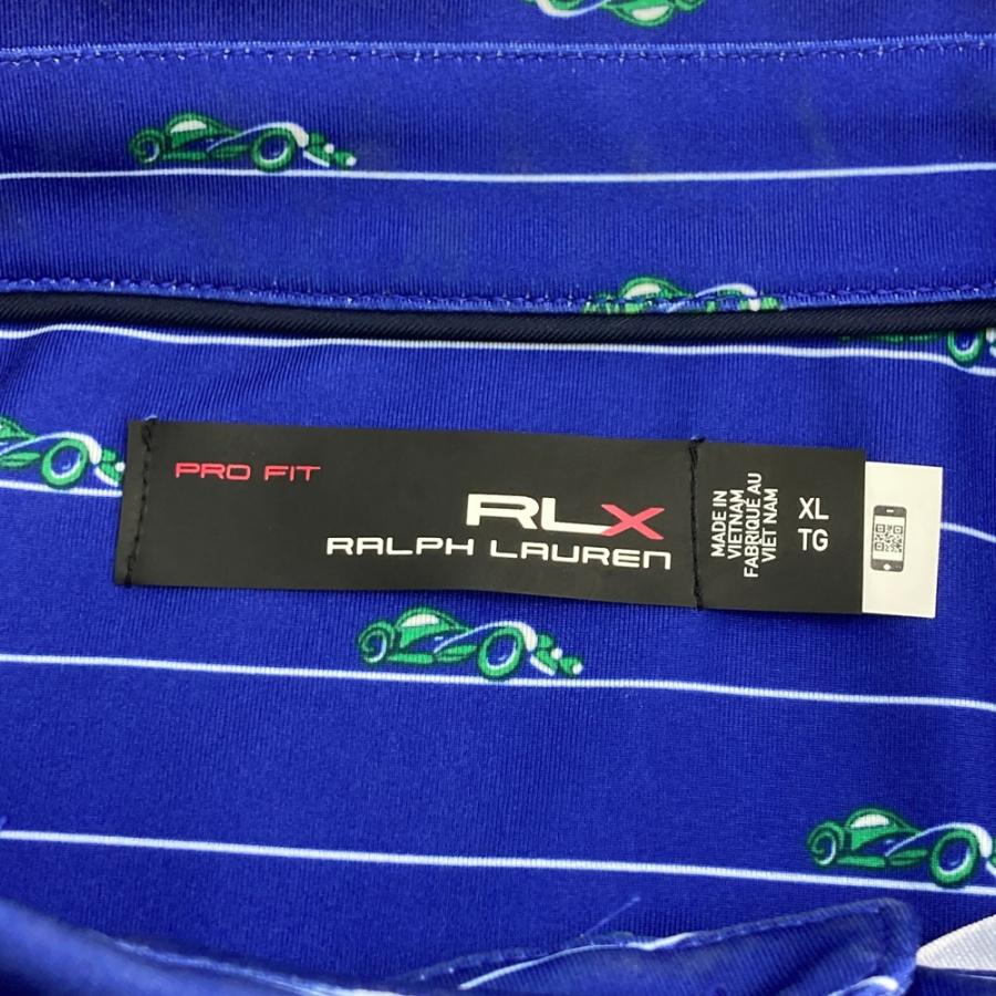 RLX ラルフローレン 半袖ポロシャツ ボーダー柄 ブルー系 XL ゴルフウェア メンズ : ブランド古着ストスト - 通販 - Yahoo!ショッピング