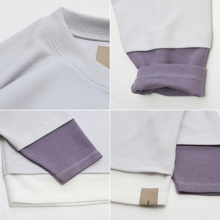 quolt（クオルト） レイヤード状 リブニット ニットソー 長袖 Tシャツ