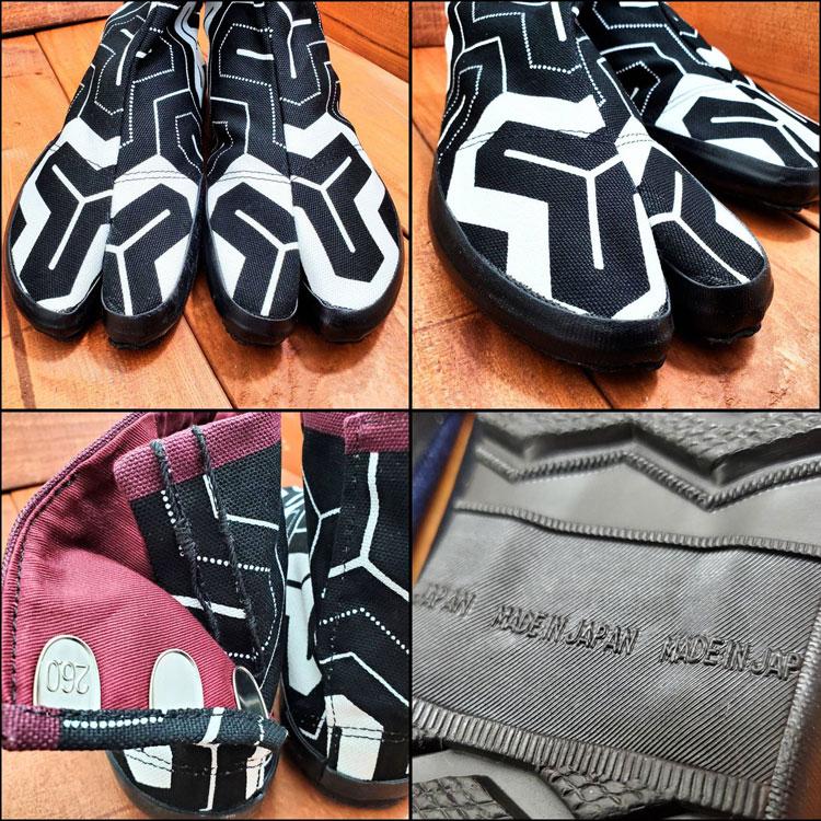 スプリットトゥ 地下足袋シューズ オールジャパンメイド ハイカット