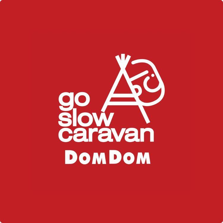 go slow caravan DOMDOM×GSC コラボレーション ライトキャンバス 刺繍 キャンパーハット どむぞうくん ハンバーガー 旧ロゴ 総刺繍 旅行 キャンプ ハイキング ...