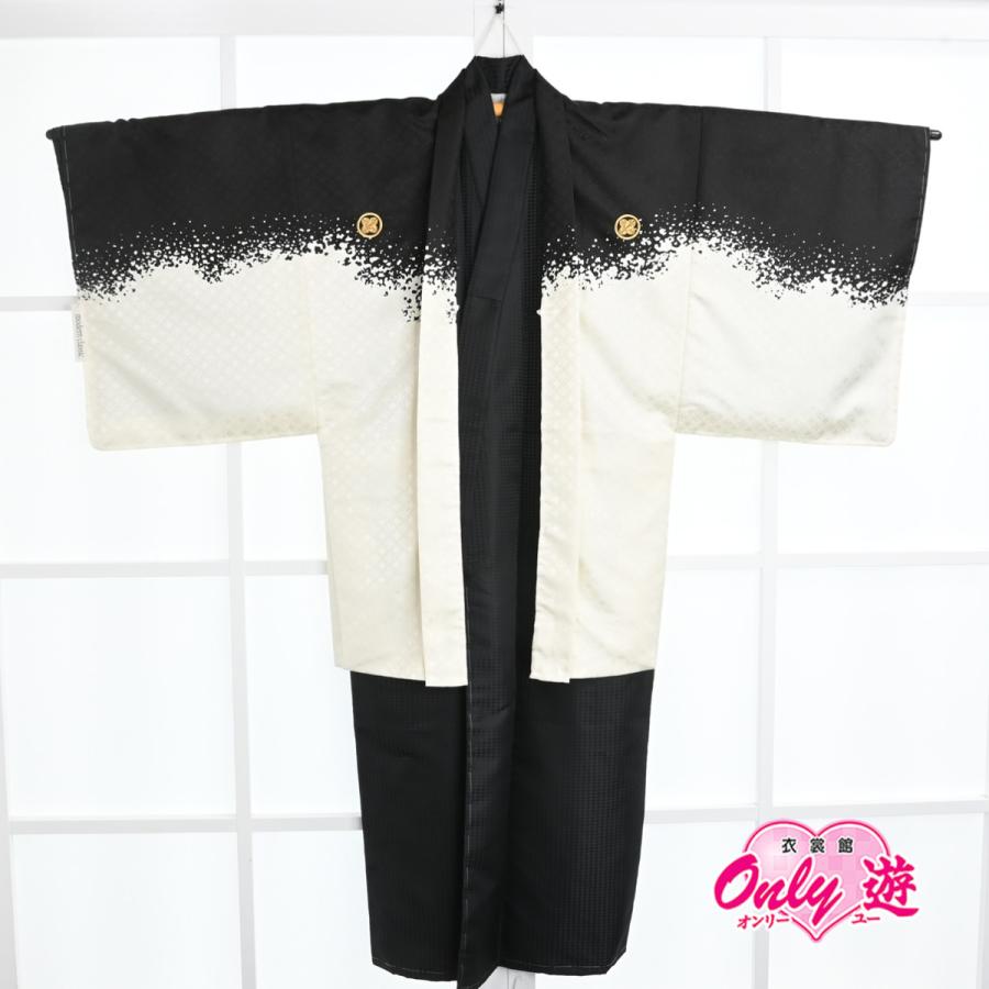 【新作】殿方和装/MODERN CLASSIC/50-651RF/(MX6760)/染分け/メンズ/男羽織/成人式/購入/4号/黒白 : 衣裳 ...
