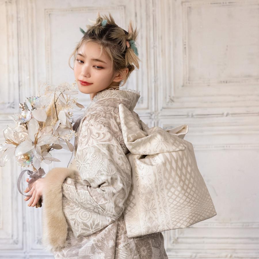 【最新作】振袖フルセット/GF-61/ラフィネモカ/パッチワークファー/振袖/購入/ブランド/成人式/卒業式/結婚式/着物/フルセット ...