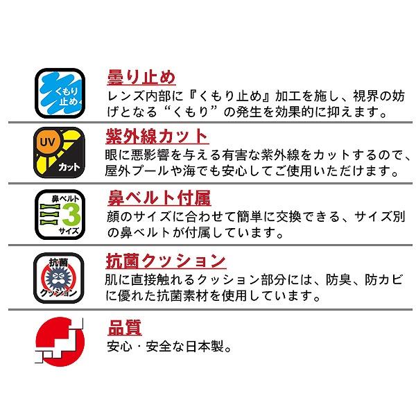 SWANS スワンズ スイミング ゴーグル フィットネス SW-38AB 抗菌 水泳 くもり止め 紫外線カット 中学生 高校生 大人 日本製 メール便送料無料 : Stuffinヤフー ...