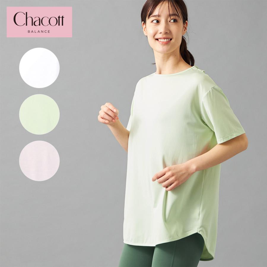 Chacott BALANCE チャコット ヨガウェア トップス ドライストレッチカットアウトTシャツ 半袖 Tシャツ 256210851351 2025SS 春 夏 スポーツウエア ...